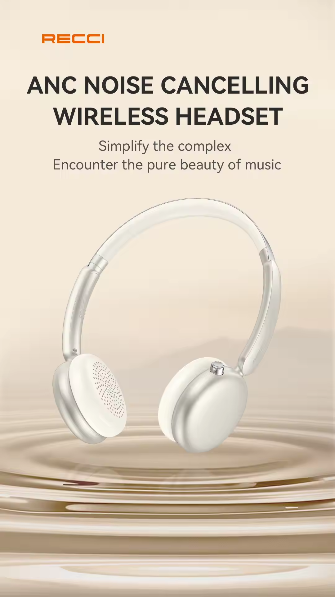 Recci REP-W95 Noise Cancelling True Stereo Ear Wireless Headphone ...